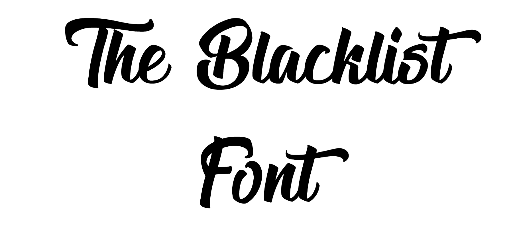 The Blacklist Font - DafontStyle