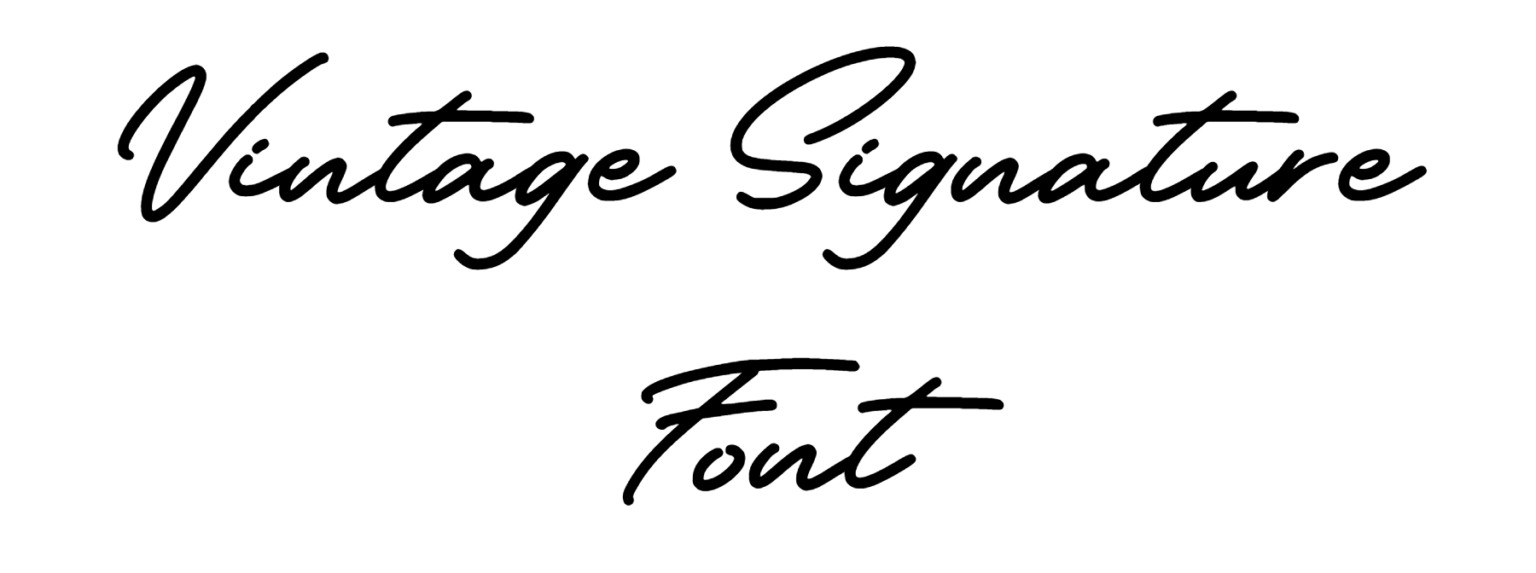 Vintage Signature Font - DafontStyle