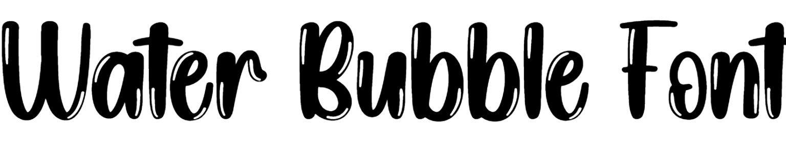 Water Bubble Font - Dafont Style