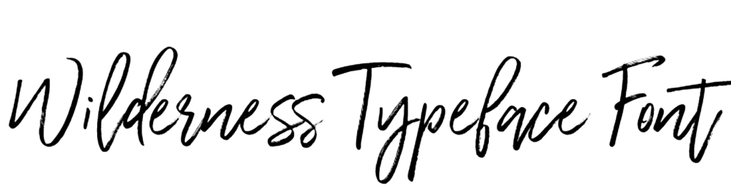Wilderness Typeface Font - Dafont Style