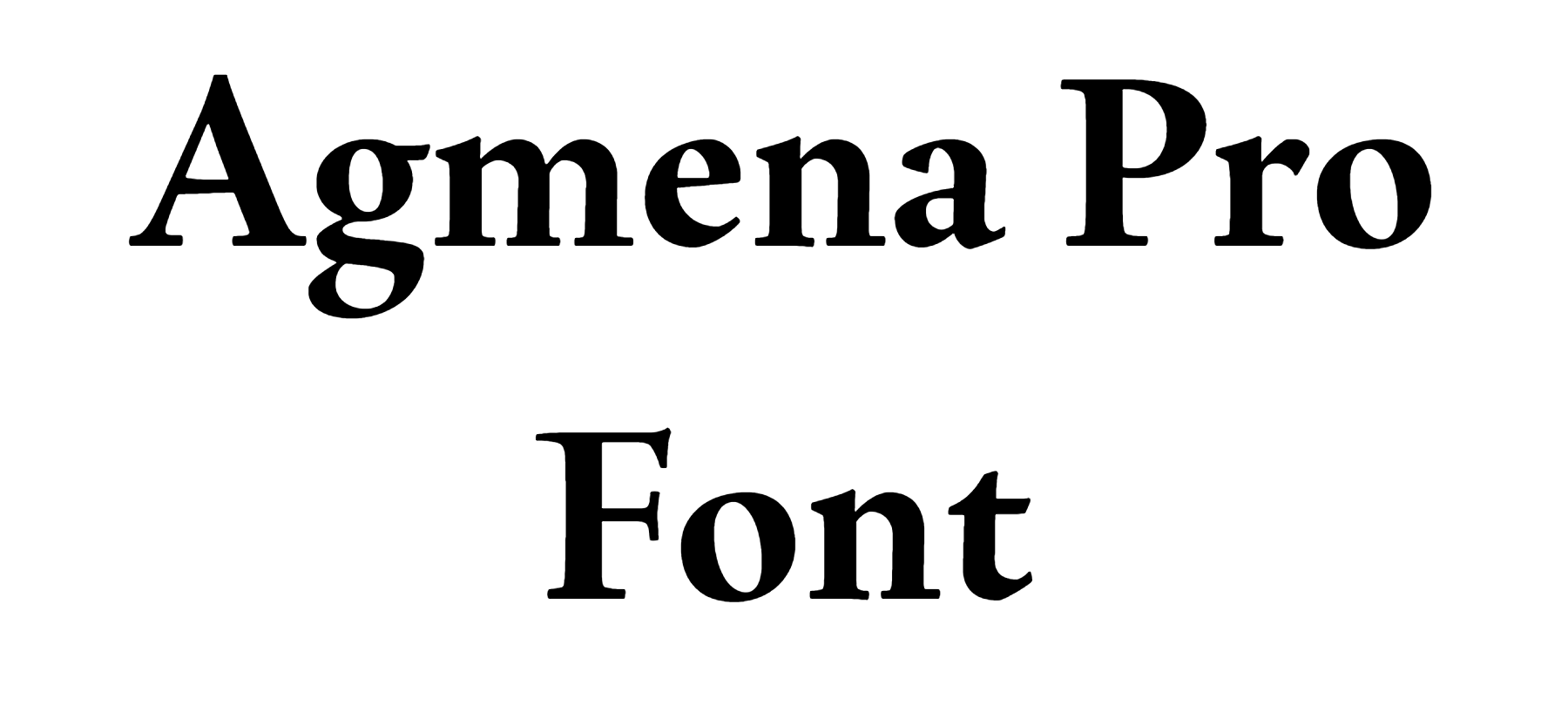 Agmena Pro Font - Dafont Style