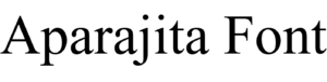 Aparajita Font - Dafont Style