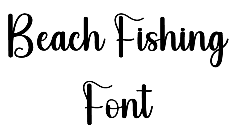Beach Fishing Font - Dafont Style