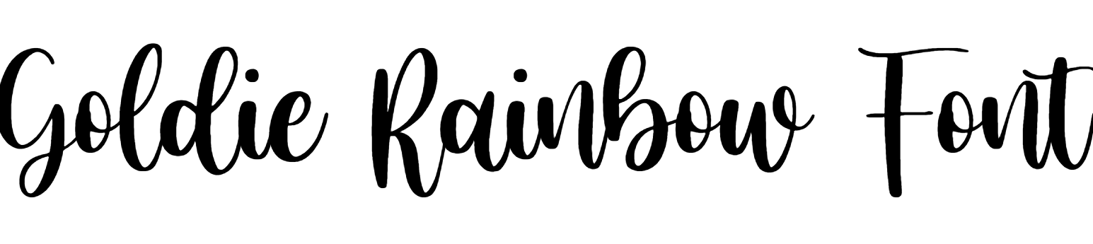 Goldie Rainbow Font - Dafont Style