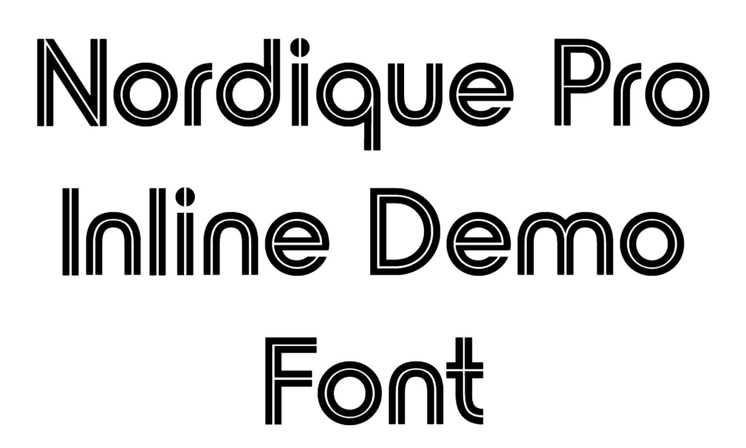 Nordique Pro Inline Demo Font - Dafont Style