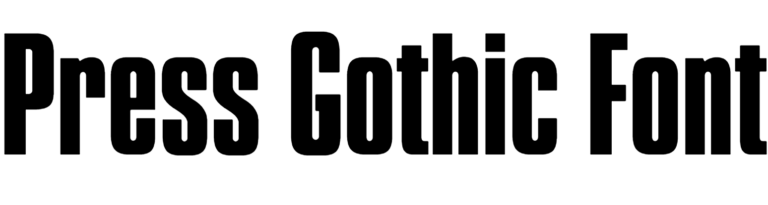 Press Gothic Font - DafontStyle