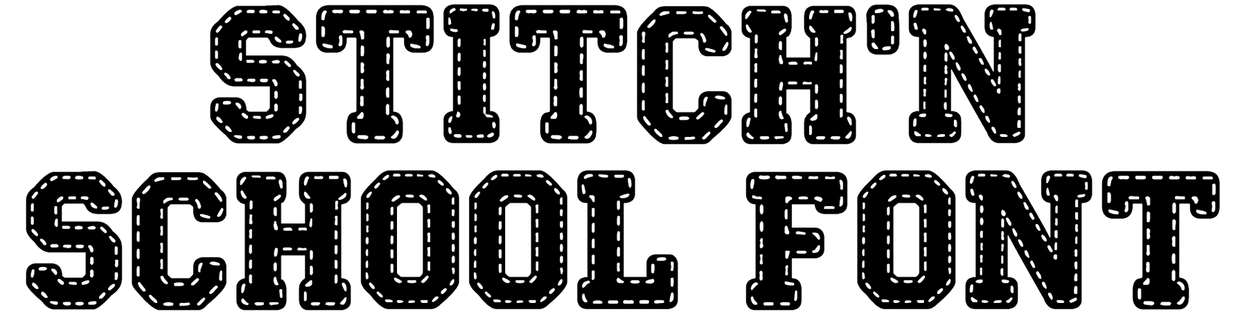 Stitchn School Font - Dafont Free Font