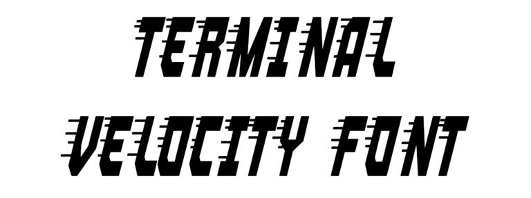 Terminal Velocity Font - Dafont Style