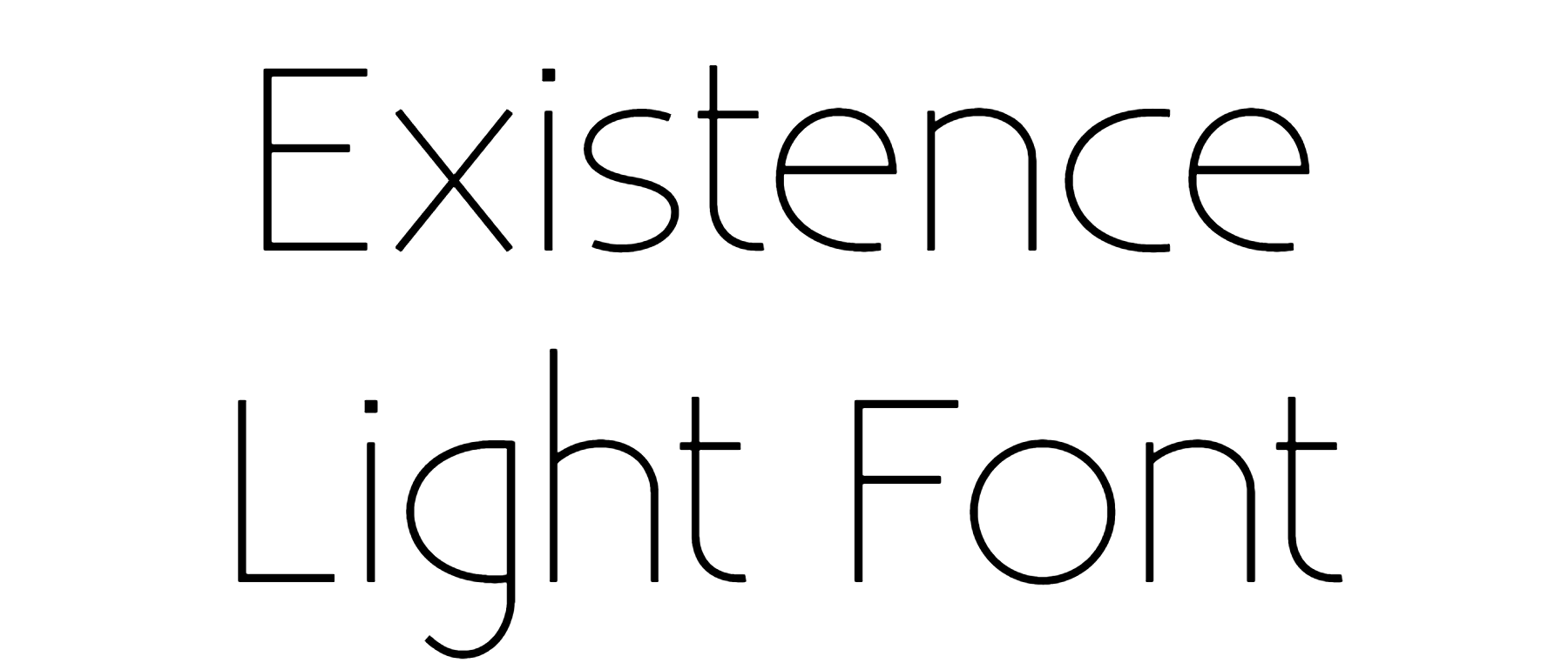 Existence Light Font - Dafont Style