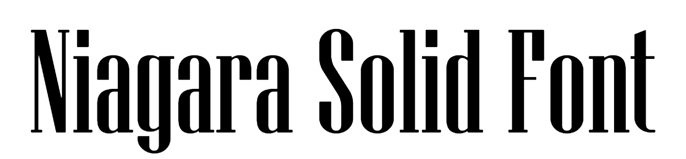 Niagara Solid Font - Dafont Style