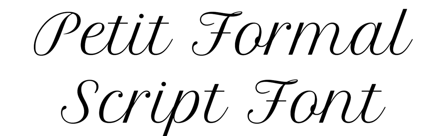 Petit Formal Script Font - dafont style