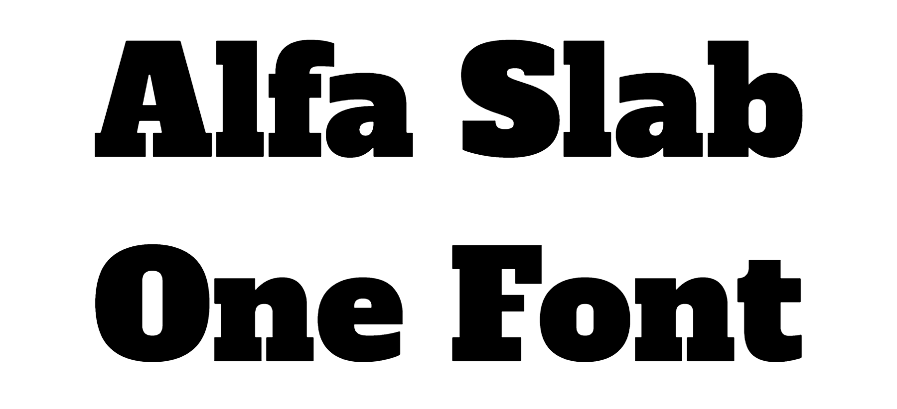 Alfa Slab One Font