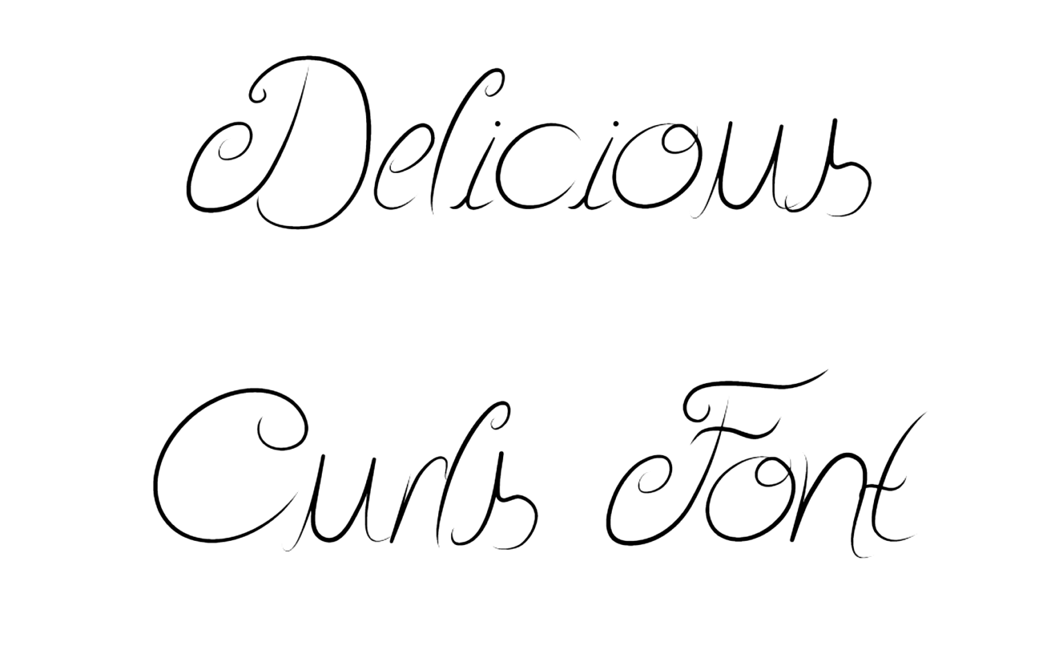 Delicious Curls Font - Dafont Style