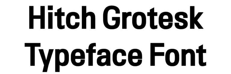 Hitch Grotesk Typeface Font - Dafont Style