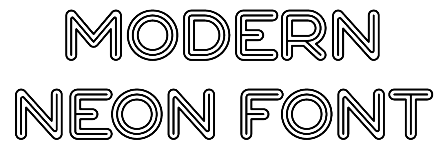 Modern Neon Font - Dafont Style