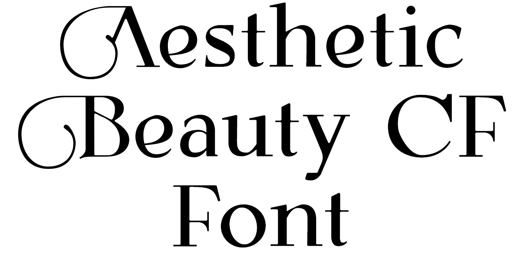 Aesthetic Beauty CF Font - Dafont Free Font