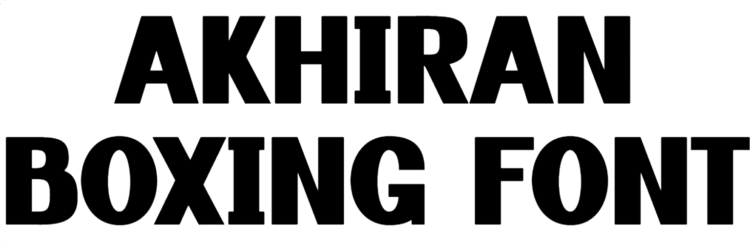 Akhiran Boxing Font - DafontStyle
