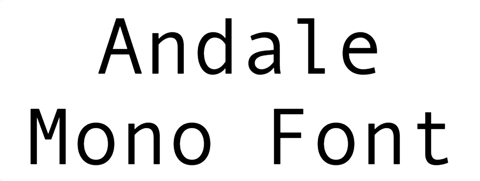 Andale Mono Font - DafontStyle