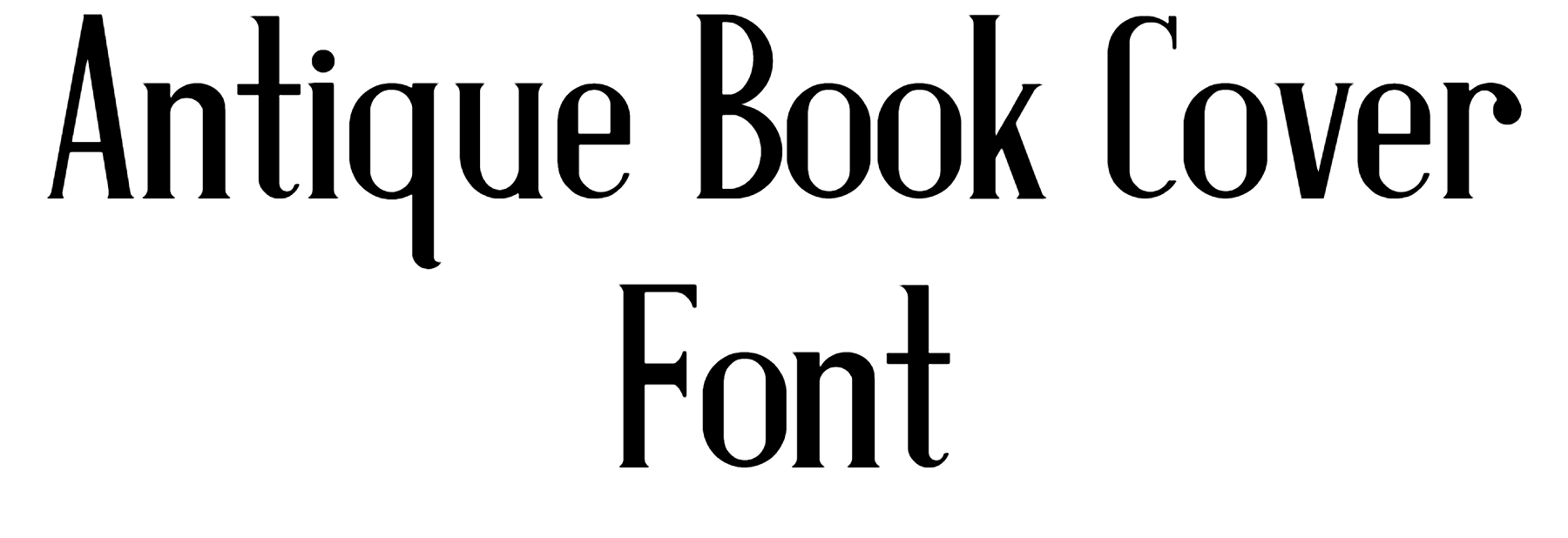 Antique Book Cover Font - Dafont Style