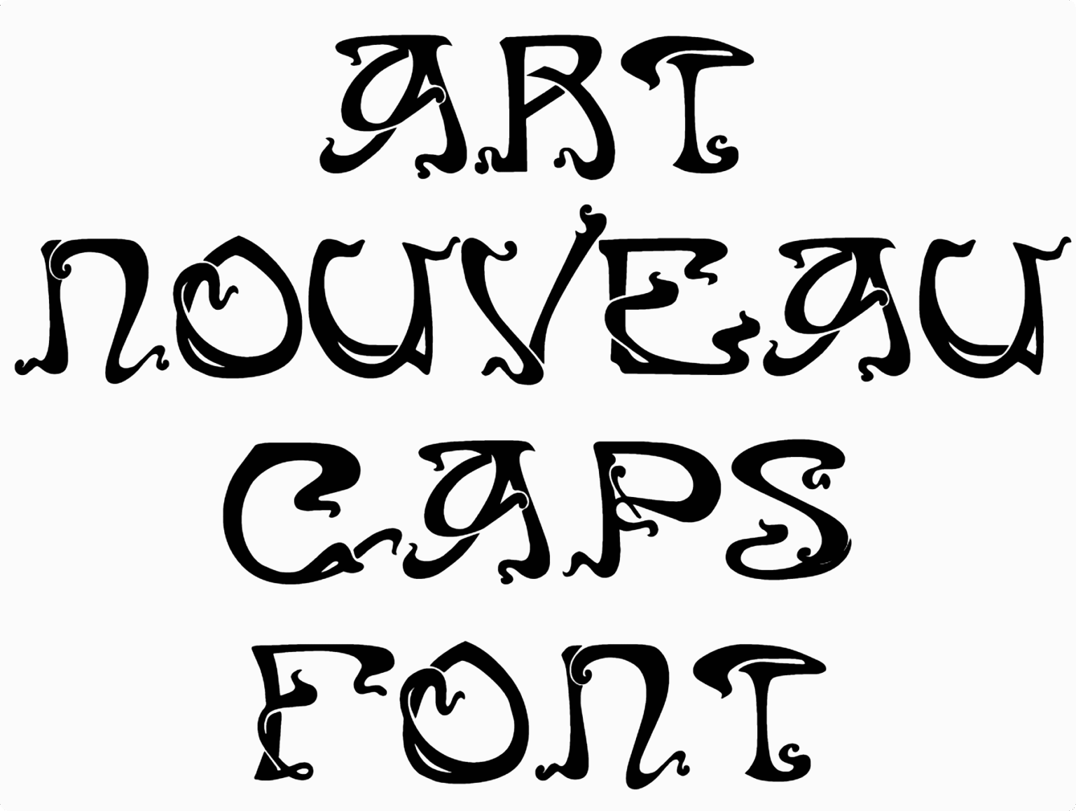 Art Nouveau Caps Font - DafontStyle