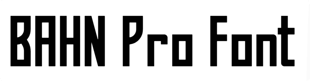 BAHN Pro Font - DafontStyle