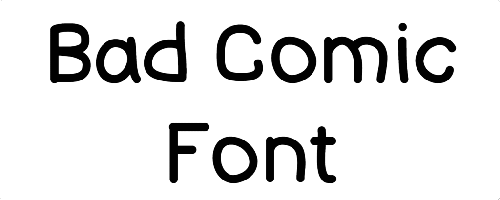 Bad Comic Font - dafont style