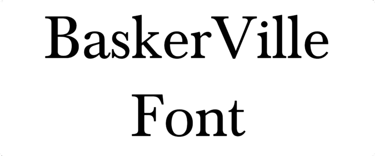 BaskerVille Font - Dafont Style