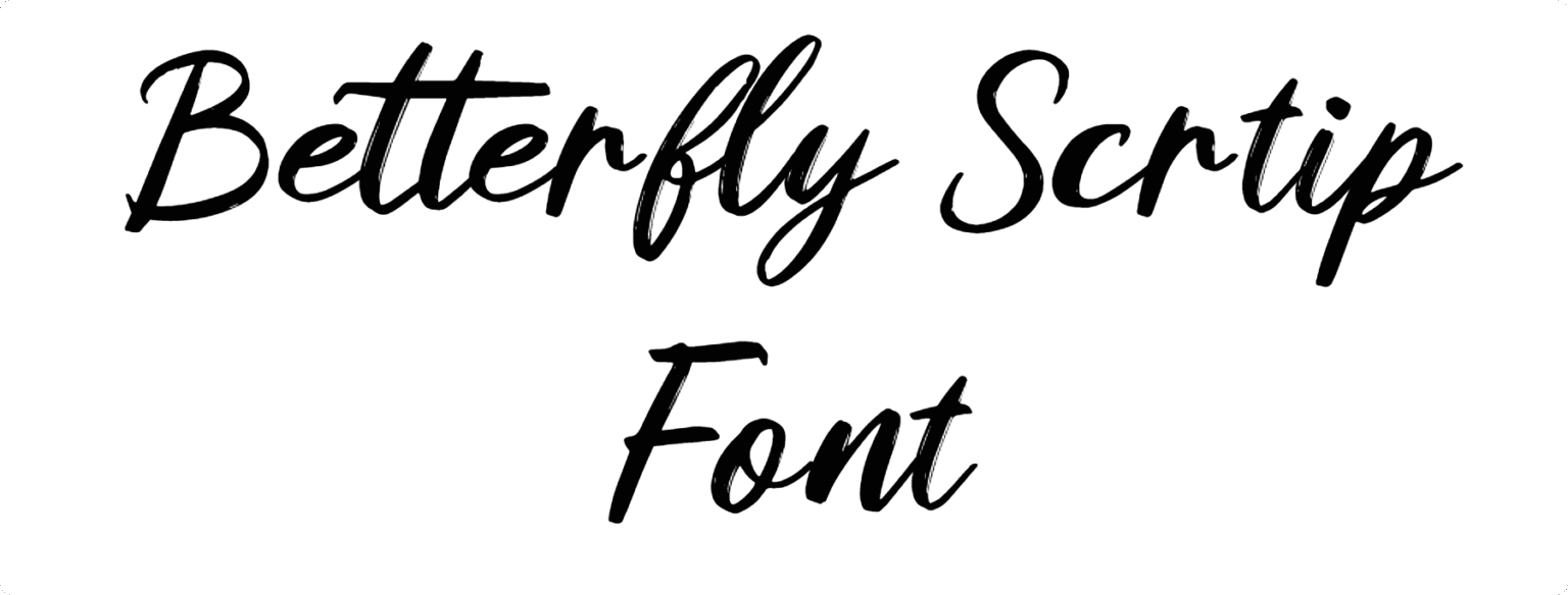 Betterfly Scrtip Font - Dafont Style