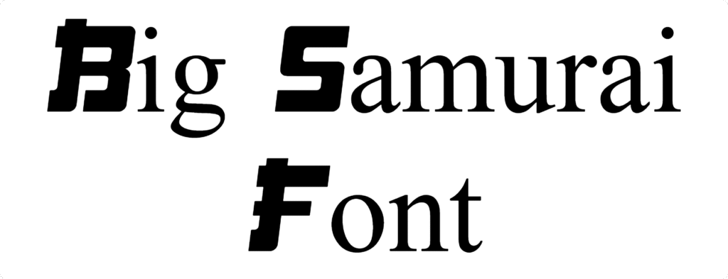 Big Samurai Font - DafontStyle