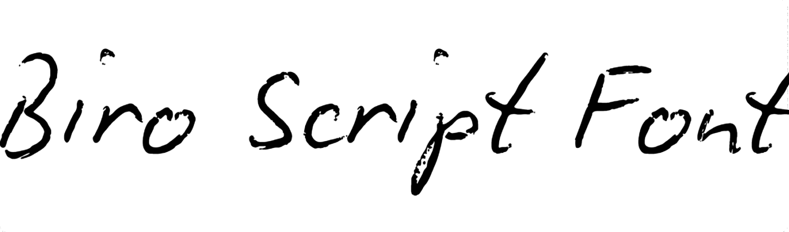 Biro Script Font - Dafont Style