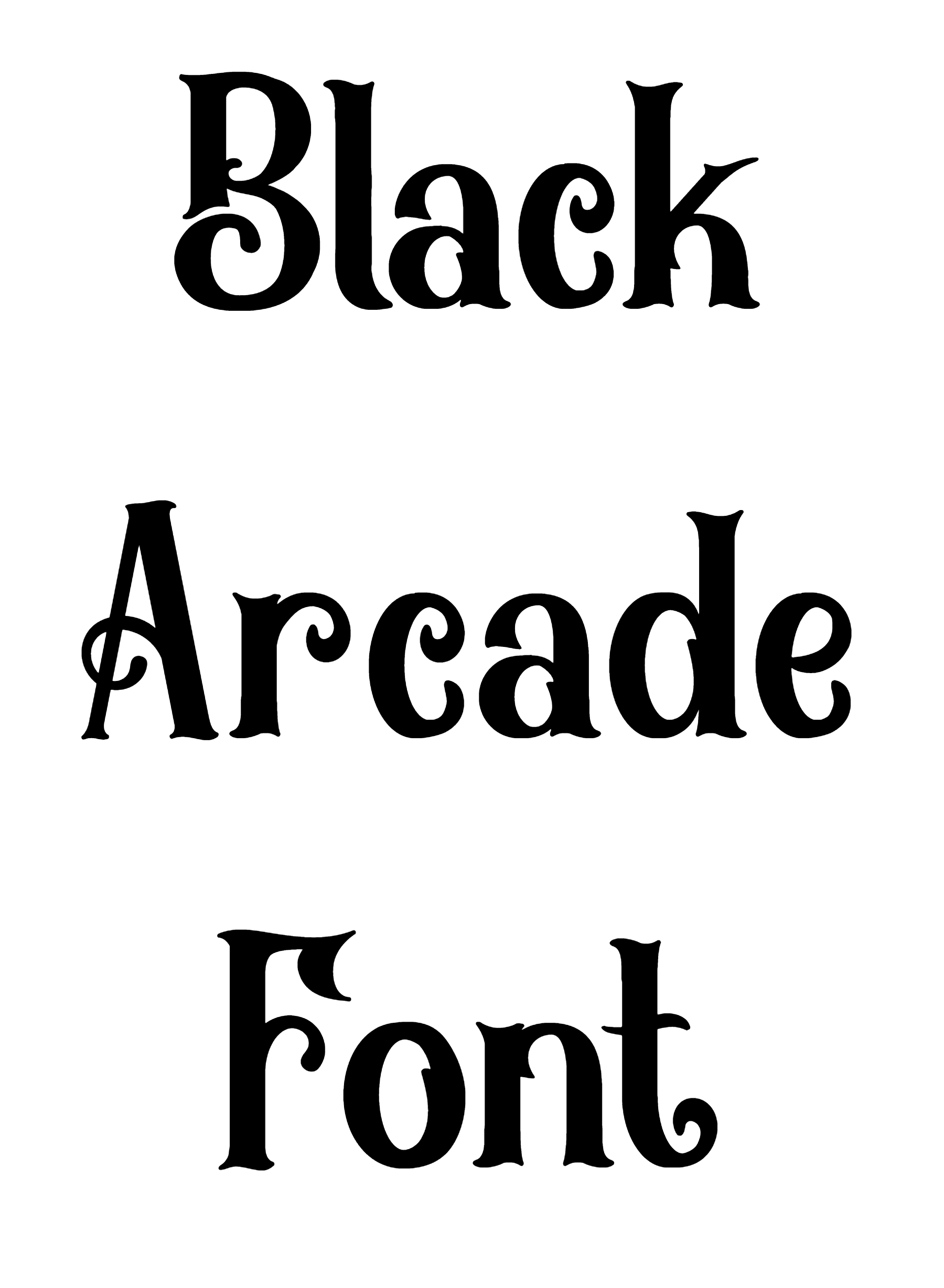 Black Arcade Font - Dafont Style