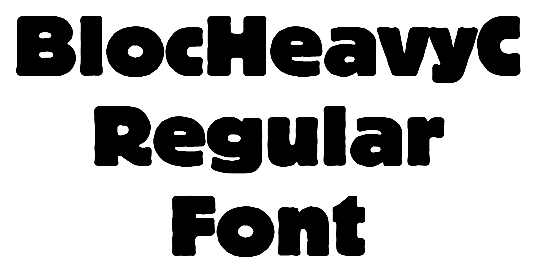 BlocHeavyC Regular Font - Dafont Style