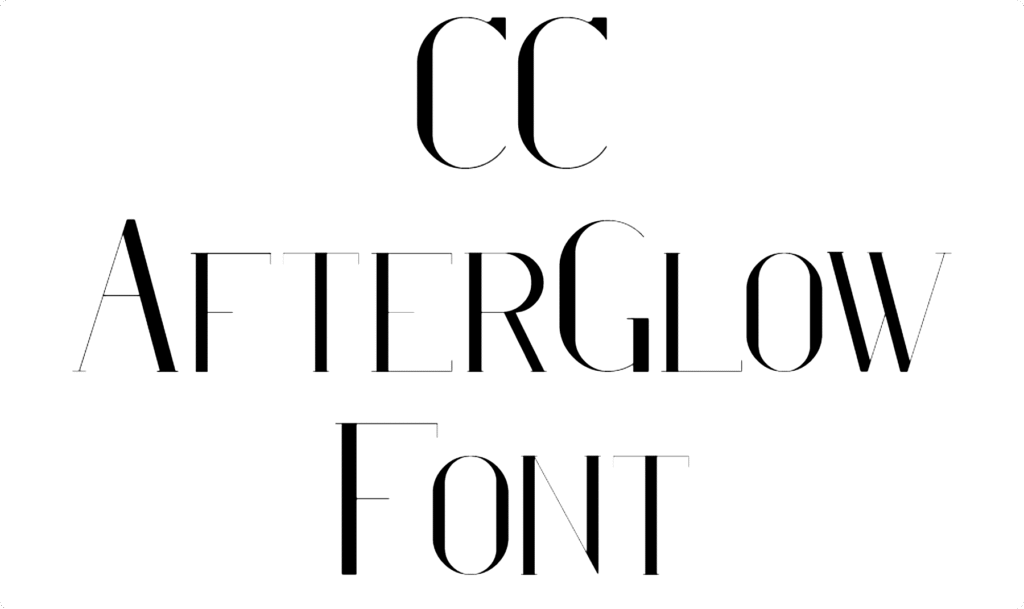 CC AfterGlow Font - Dafont Style