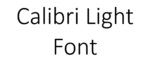 Calibri Light Font - Dafont Style