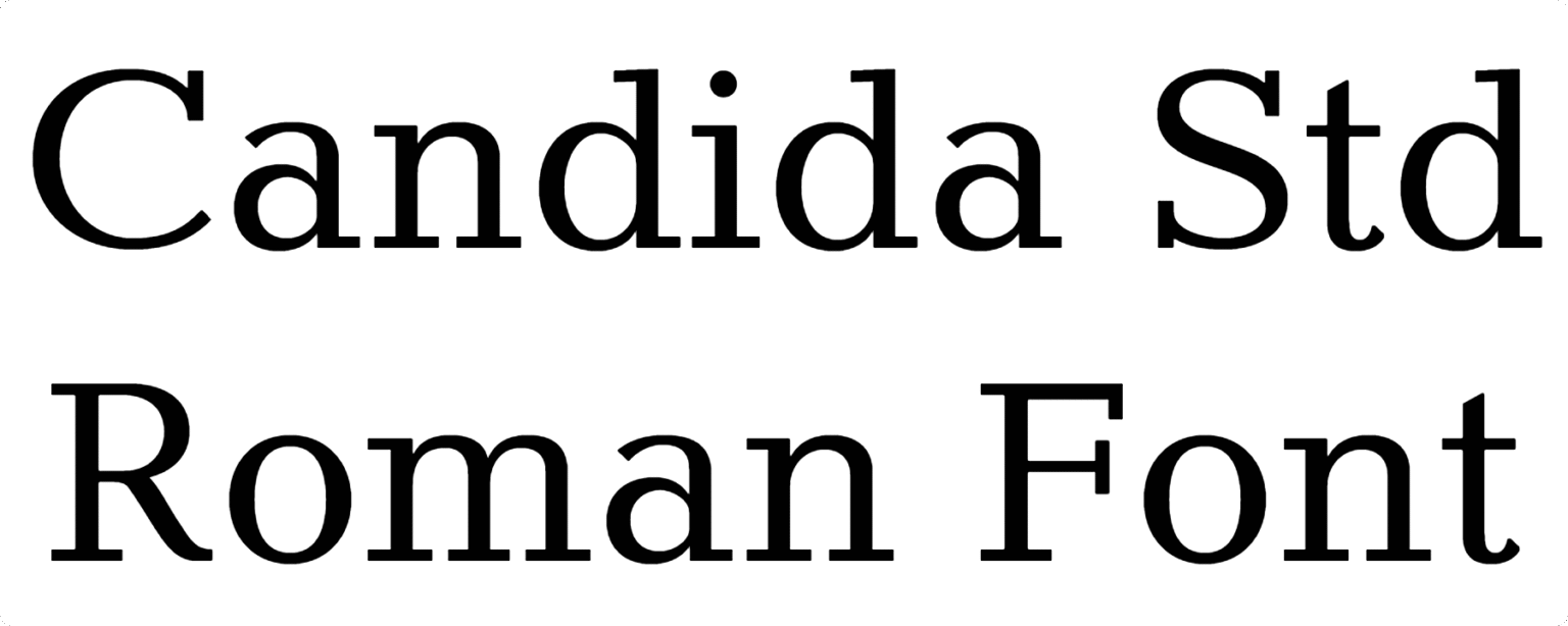 Candida Std Roman Font - Dafont Style