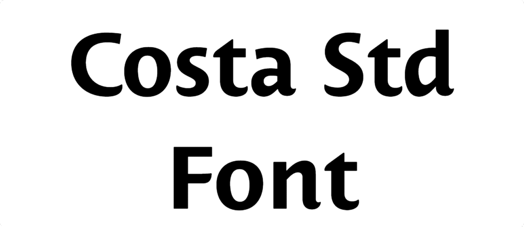 Costa Std Font - Dafont Style