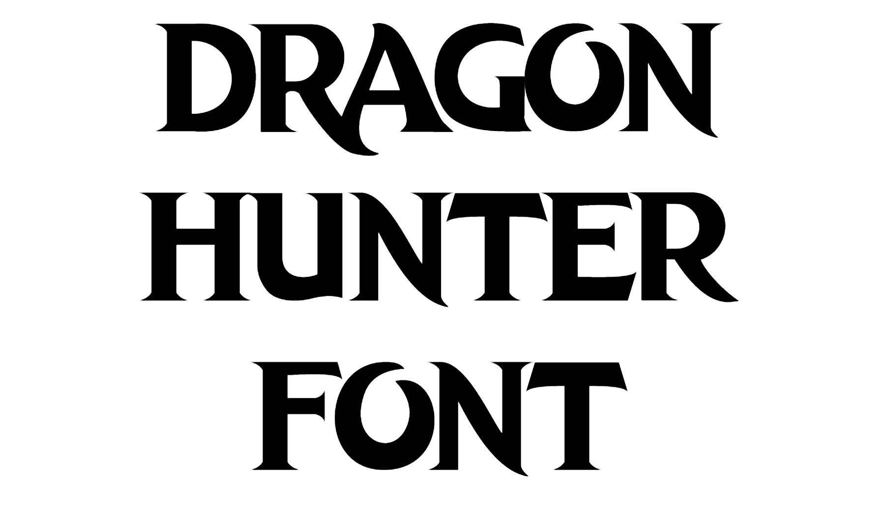 Dragon Hunter Font - Dafont Style