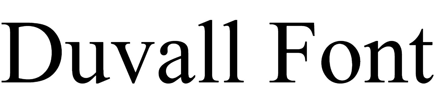 Duvall Font - dafont style