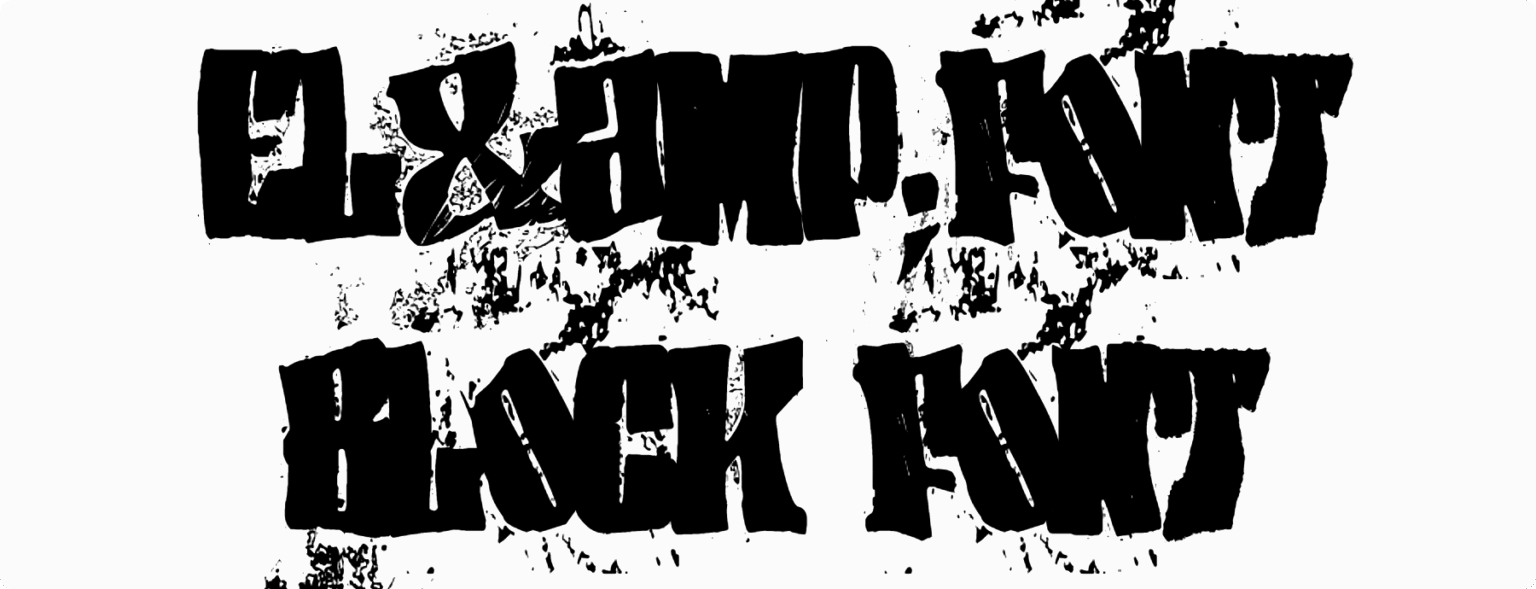 El&Font Block Font - Dafont Style