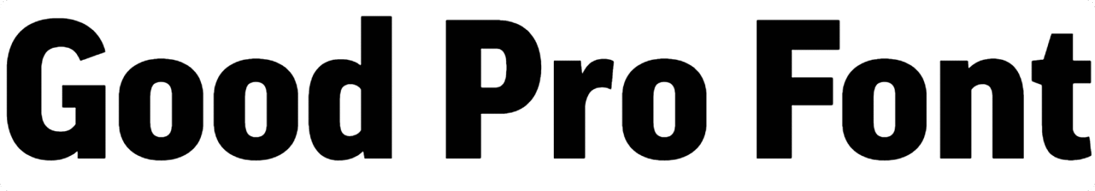 Good Pro Font - Dafont Style
