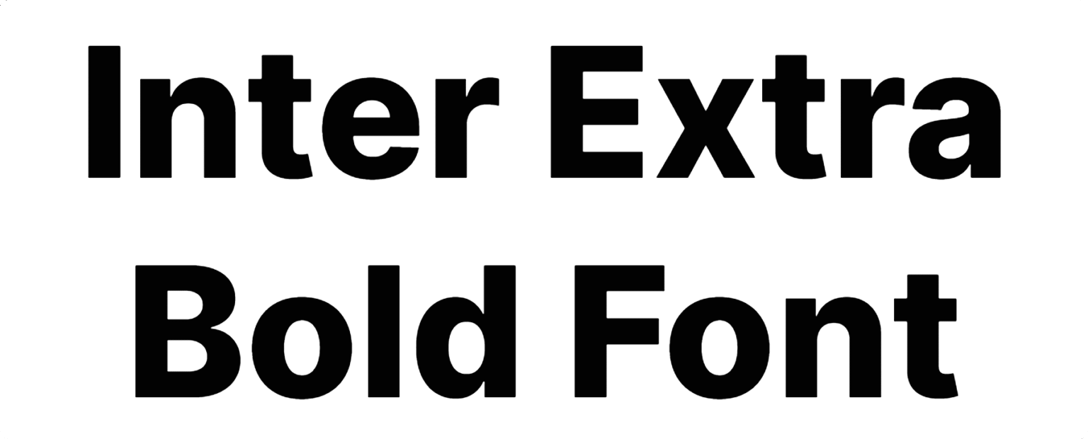 Inter Extra Bold Font - Dafont Style