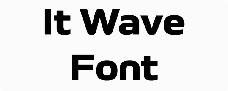 It Wave Font - Dafont Style
