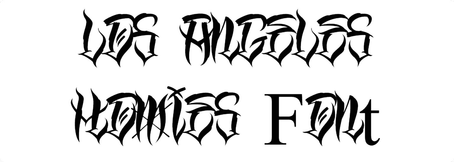Los Angeles Homies Font - Dafont Style