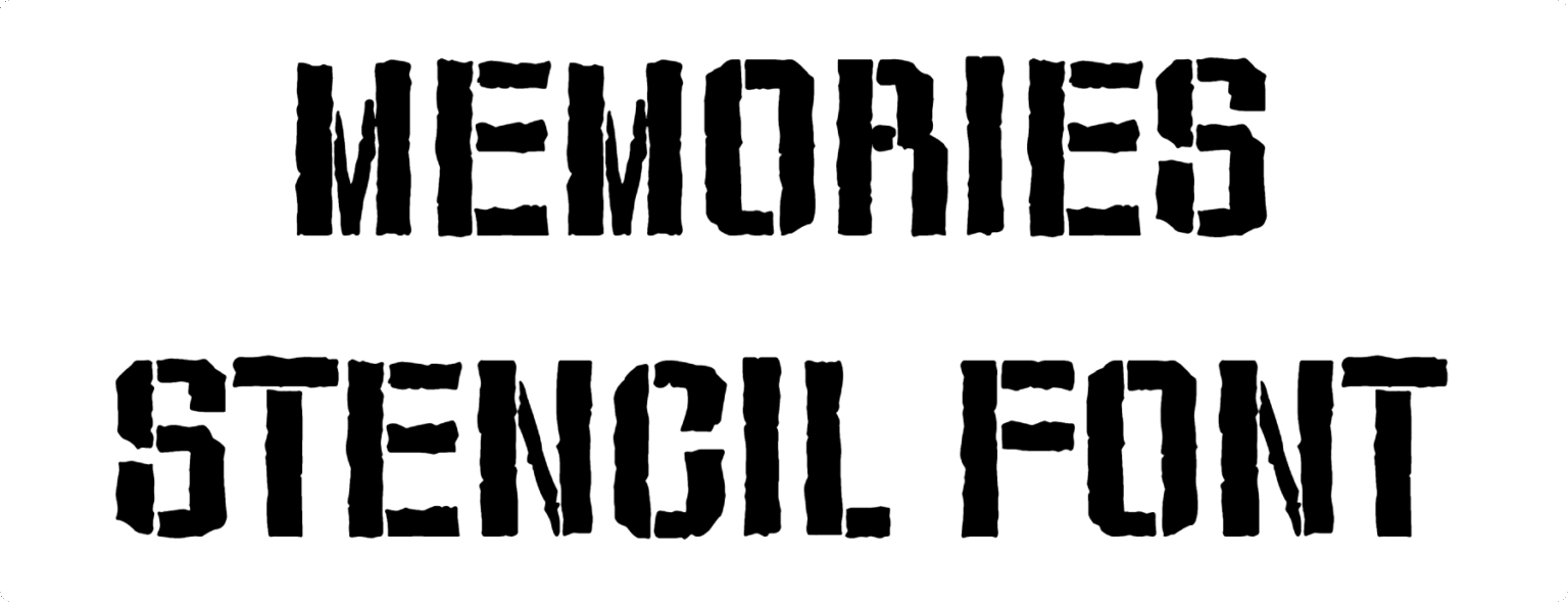 Memories Stencil Font - Dafont Style