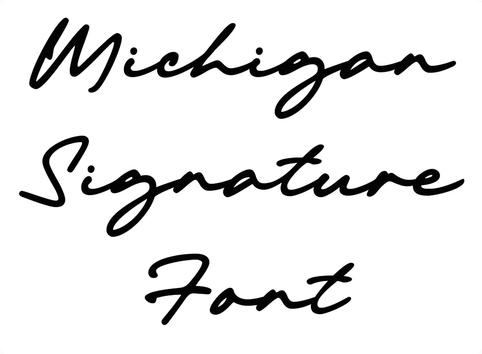 Michigan Signature Font - DafontStyle
