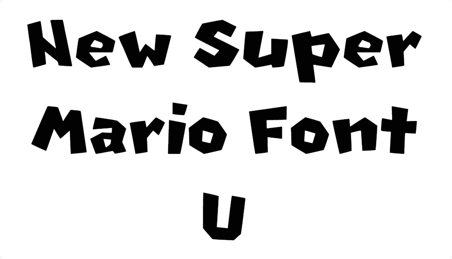 New Super Mario Font U - Dafont Style