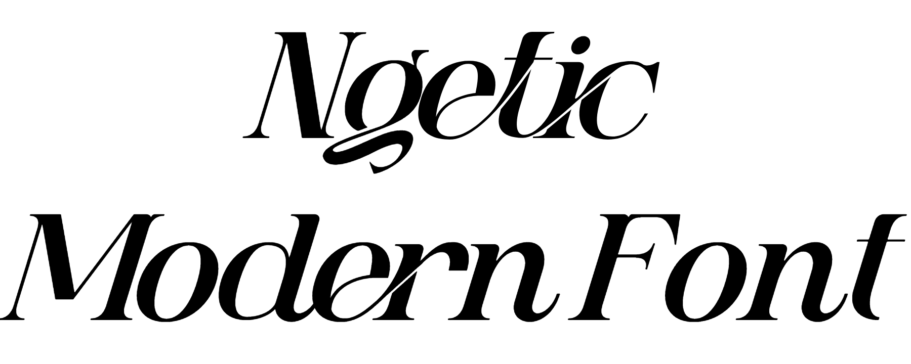 Ngetic Modern Font - Dafont Style