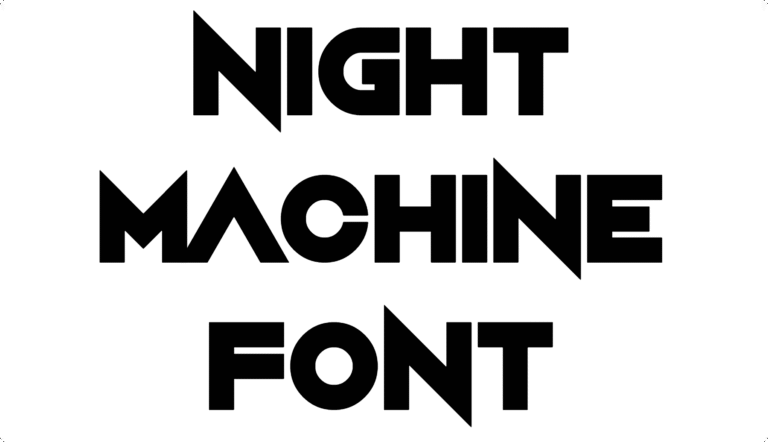 Night Machine Font - Dafont Style
