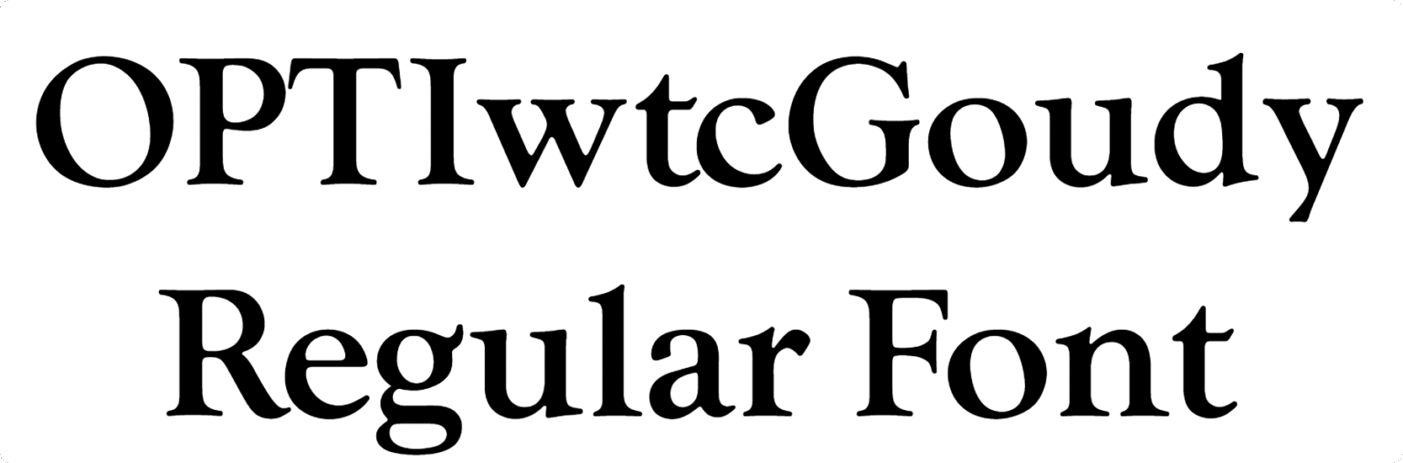 OPTIwtcGoudy Regular Font - Dafont Style