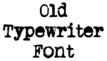 Typewriter Font -dafont style